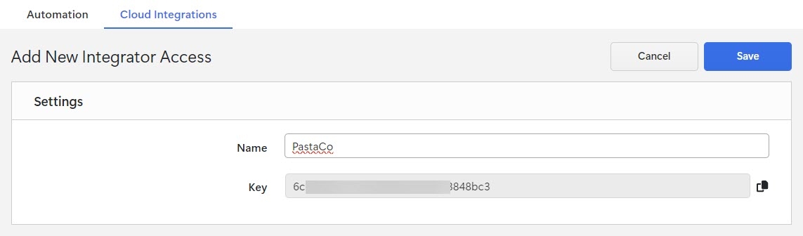 Cloud Integrations Cloud Integrations