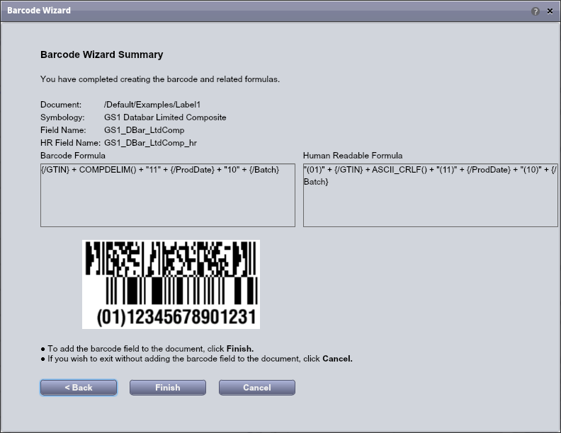 Use the Barcode Wizard to Add a Barcode