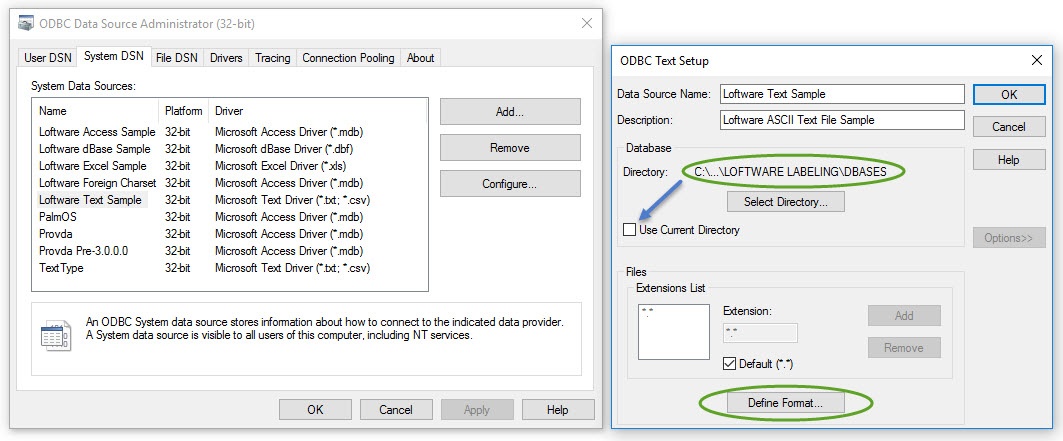 How to Change the Data Type of an ODBC Text File Data Source