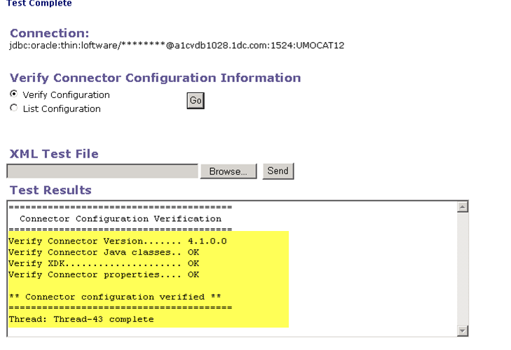 Missing Connector Properties When Trying To Verify Configuration On