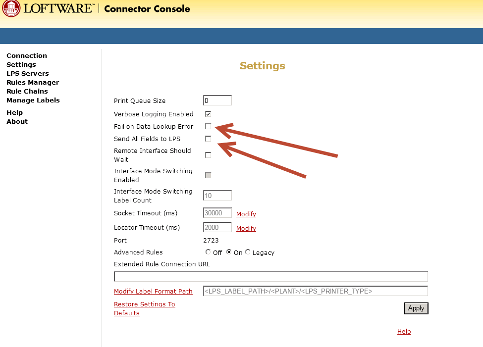 Missing Connector Properties When Trying To Verify Configuration On 