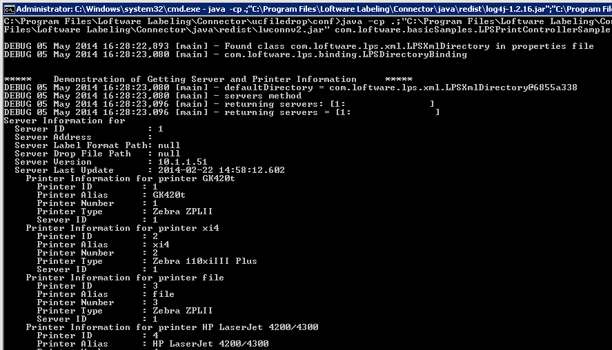 How to Run the Loftware Universal Connector Basic Sample Application