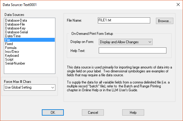 How the Display and Allow Changes Setting on a File Data Source Affects ...